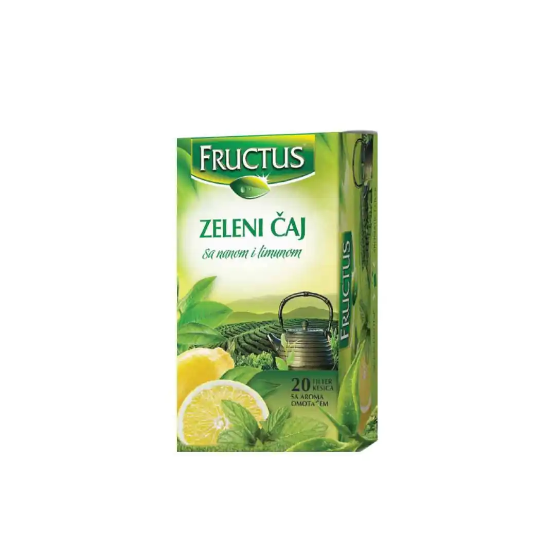 Zeleni čaj sa limunom 20 kesica 30 g Fructus - biosvet shop zdrava hrana